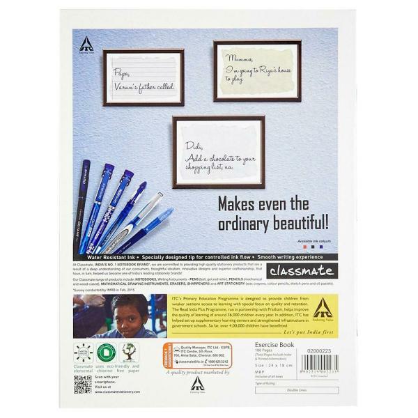 Classmate Double Line Soft Long Notebook (180 pgs) - JioMart