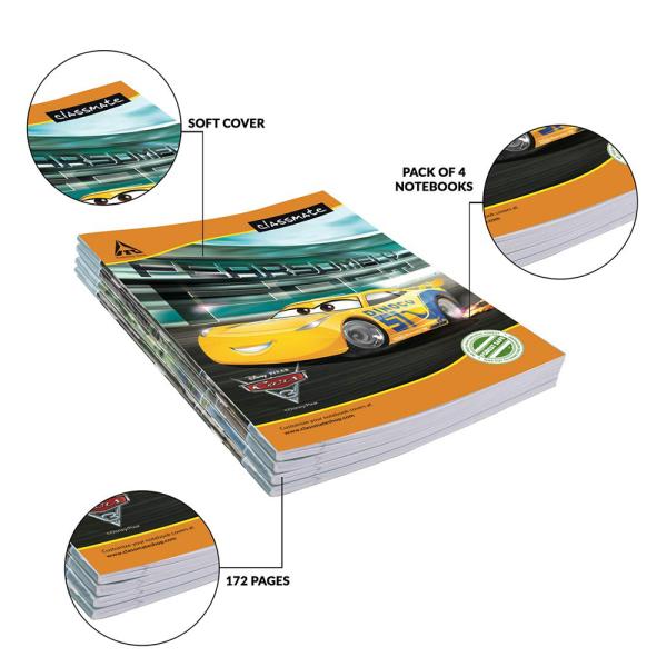 Classmate Soft Cover Four Line Notebook 24 x 18 cm (172 Pgs) - JioMart