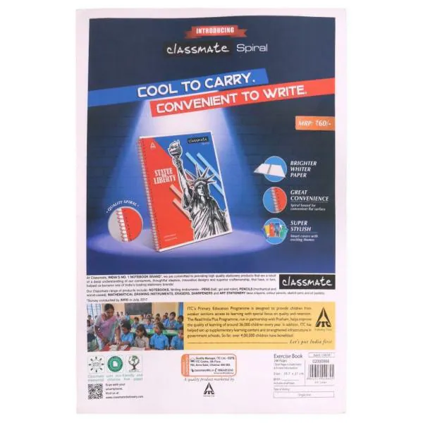 Classmate Single Line Soft Long Notebook (240 pgs) - JioMart