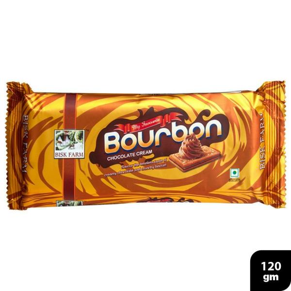 Bisk Farm Bourbon Chocolate Cream Biscuits 120 g - JioMart