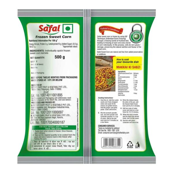 Safal Frozen Corn 500 g - JioMart