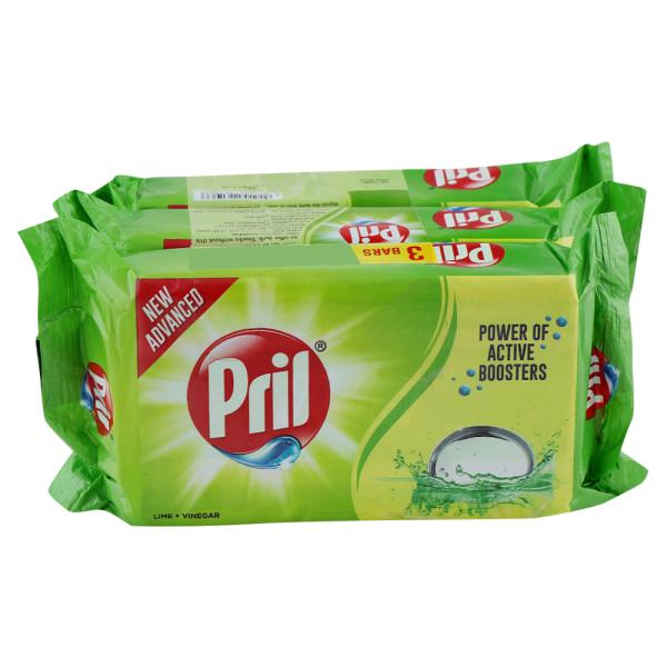 Pril Lime & Vinegar Dishwash Bar 400 g (Pack of 3) - JioMart