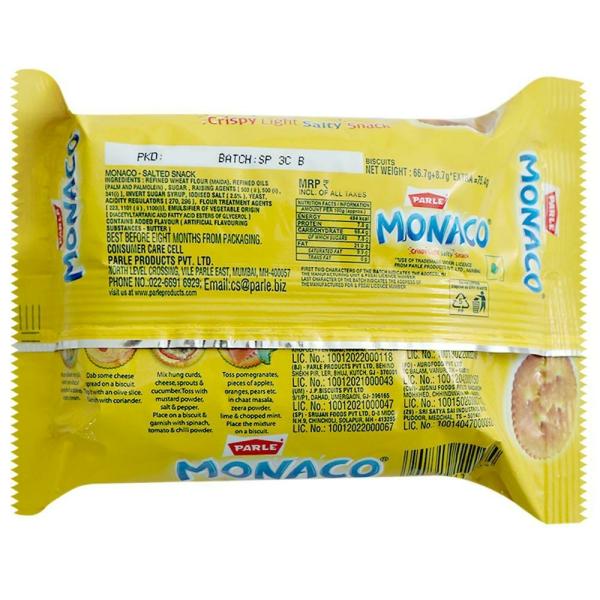 Parle Monaco Biscuits 66 g - JioMart