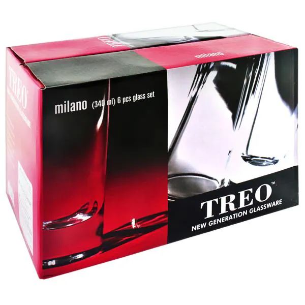 Treo Milano Glass Tumbler 340 ml (Set of 6) - JioMart