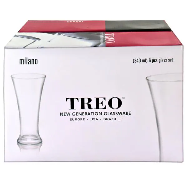 Treo Milano Glass Tumbler 340 ml (Set of 6) - JioMart