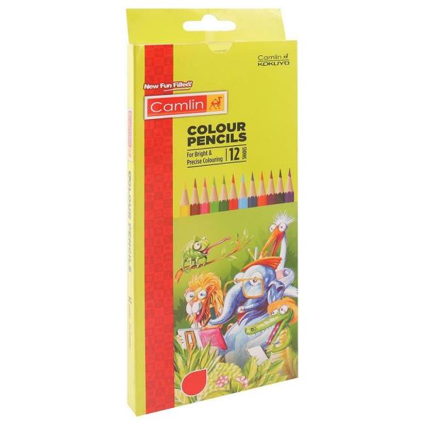 Camlin Full Size Colour Pencils (12 Shades) - JioMart