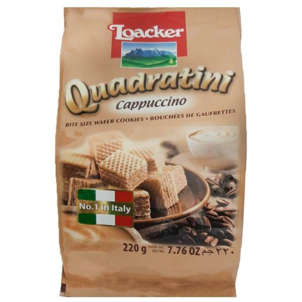 Loacker Quadratini Cappuccino Wafer Chocolate Bar 220 g - JioMart