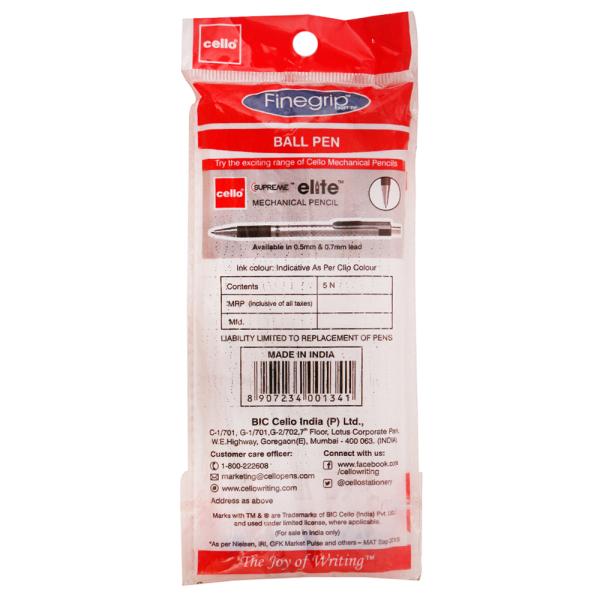 Bic Cello 0.7 mm Finegrip Blue Ballpoint Pen (Pack of 5) - JioMart