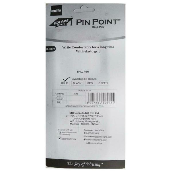 Bic Cello Pinpoint Blue Ballpoint Pen (Pack of 5) - JioMart