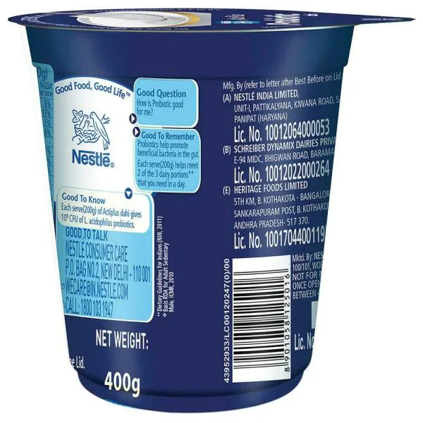 Nestle Actiplus Probiotic Dahi 400 g (Cup) - JioMart