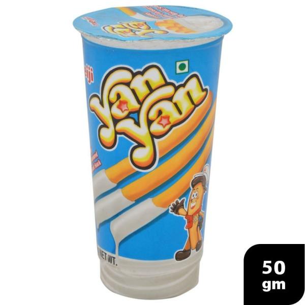Meiji Yan Yan Creamy Vanilla Dip Biscuit Snack 50 g - JioMart