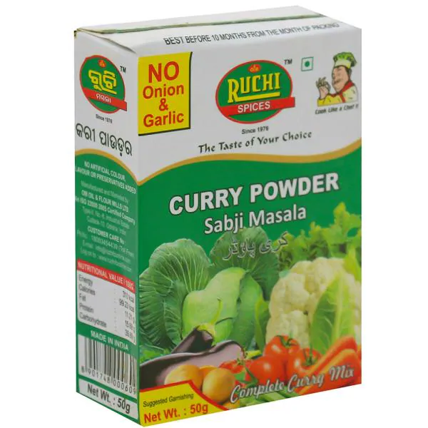 Ruchi Spices No Onion No Garlic Curry Powder (Sabji Masala) 50 g - JioMart