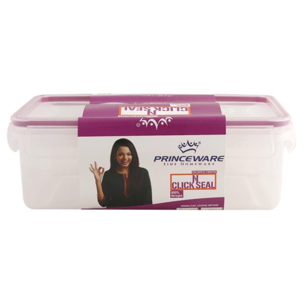 Princeware Click N Seal Airtight Transparent Rectangular Plastic ...