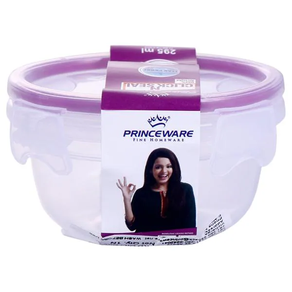 Princeware Click N Seal Airtight Transparent Round Plastic Container ...