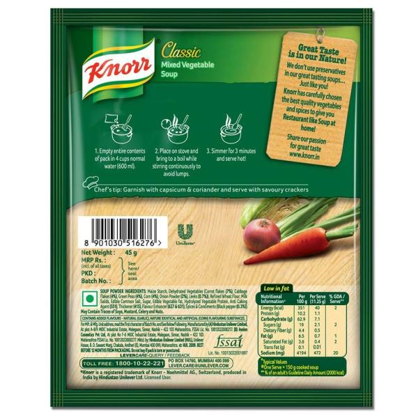 Knorr Classic Mixed Vegetable Instant Soup 45 g - JioMart