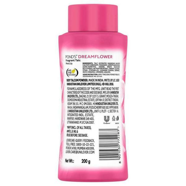 Pond's Dreamflower Pink Lily Fragrant Talc 200 g - JioMart