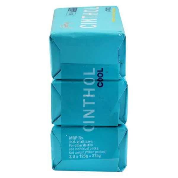 Cinthol Cool Menthol + Active Deo Fragrance Soap 125 g (Pack of 3 ...