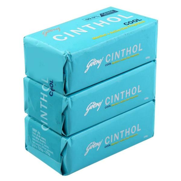 Cinthol Cool Menthol + Active Deo Fragrance Soap 125 g (Pack of 3 ...