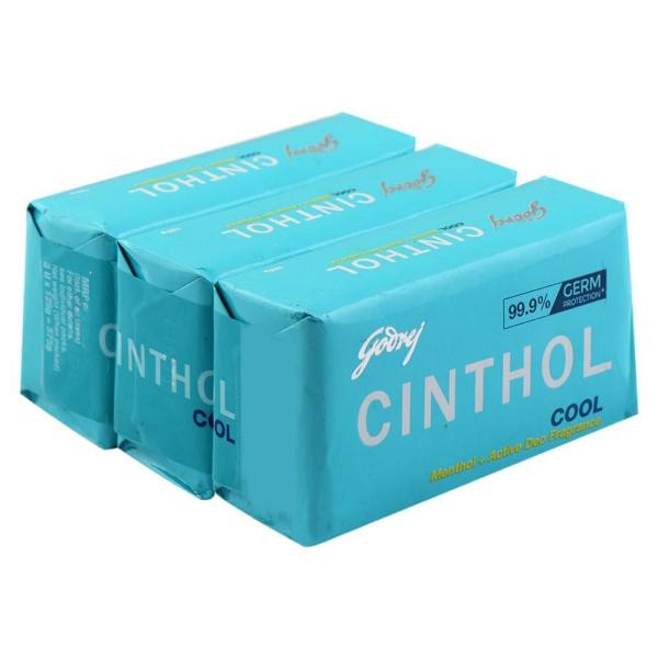 Cinthol Cool Menthol + Active Deo Fragrance Soap 125 g (Pack of 3 ...