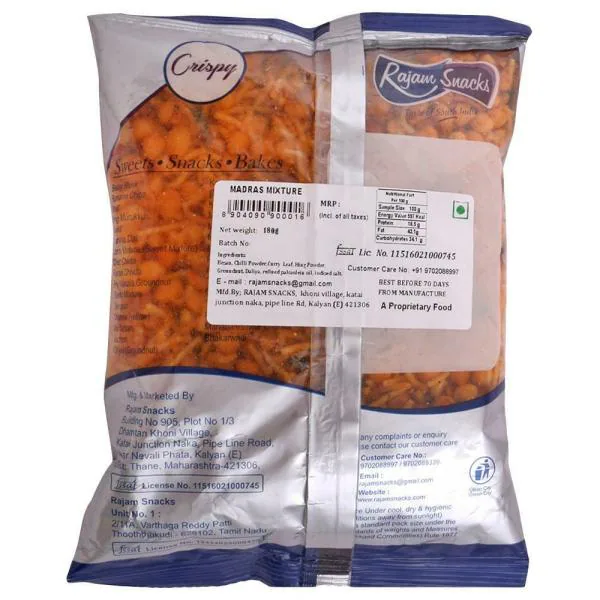 Rajam Snacks Madras Mixture 180 g - JioMart