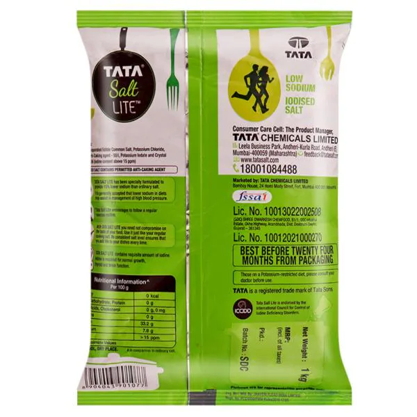 Tata Lite Low Sodium Iodised Salt 1 kg - JioMart