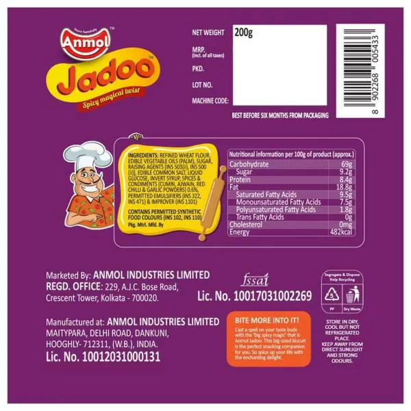 Anmol Jadoo Biscuits 200 g - JioMart