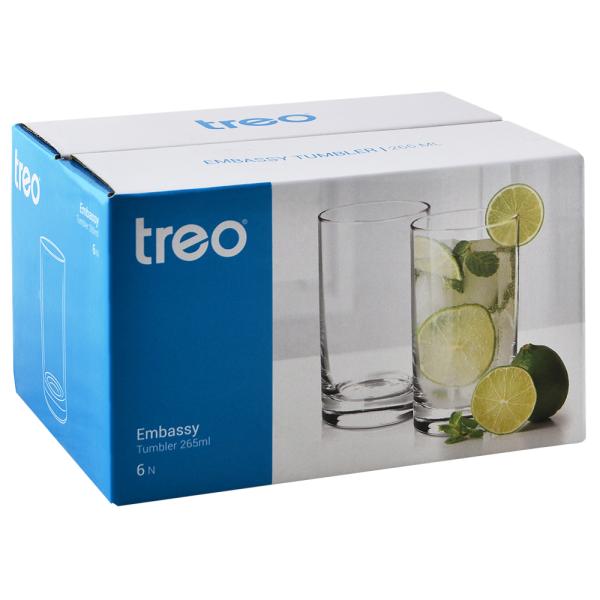 Treo Embassy Glass Tumbler 265 ml (Set of 6) - JioMart