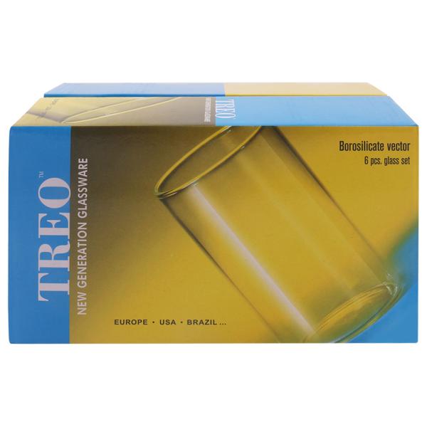 Treo Borosilicate Vector Glass Tumbler 330 ml (Set of 6) - JioMart