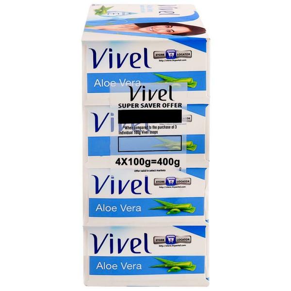Vivel Aloe Vera Satin Soft Skin Soap 100 g (Pack of 4) - JioMart