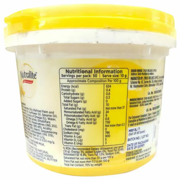 Nutralite New And Improved Fat Spread 500 g (Tub) - JioMart