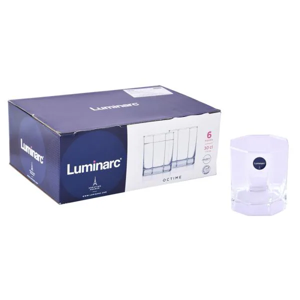 Luminarc Octime Glass Tumbler 300 ml (Set of 6) - JioMart