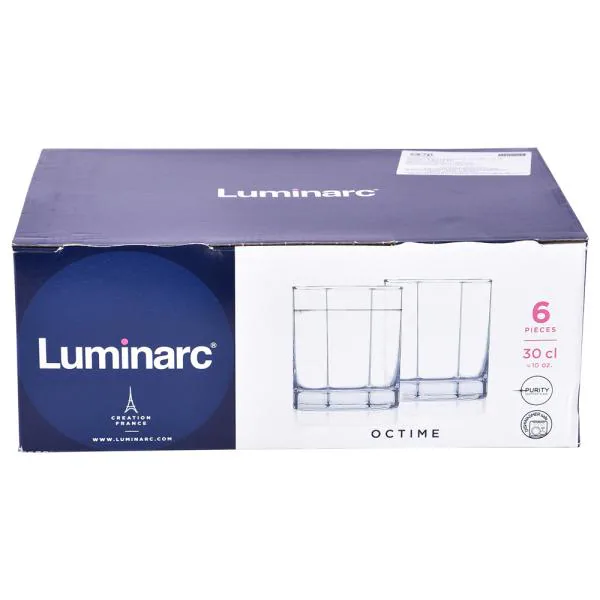 Luminarc Octime Glass Tumbler 300 ml (Set of 6) - JioMart