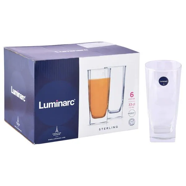 Luminarc Sterling Glass Tumbler 330 ml (Set of 6) - JioMart