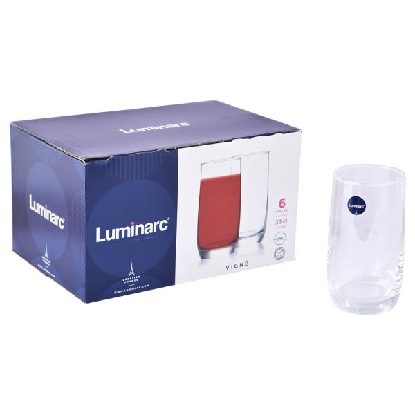 Luminarc Vigne Glass HB Tumbler 330 ml (Set of 6) - JioMart
