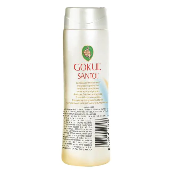 Gokul Santol Pure Sandalwood Talcum Powder 70 g - JioMart