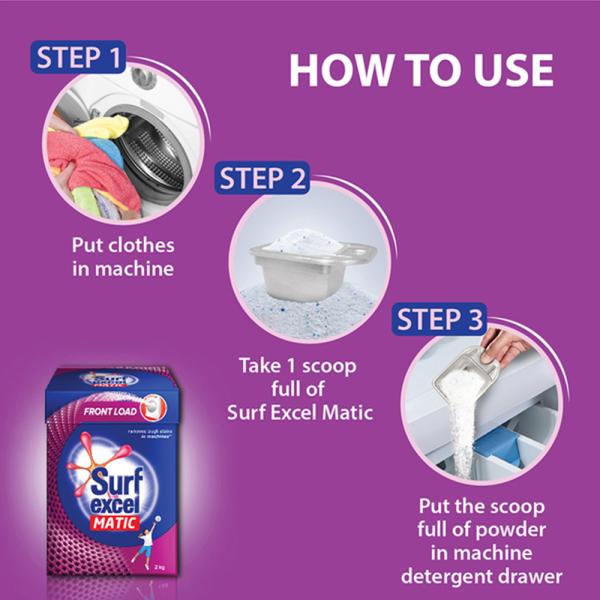 Surf Excel Matic Front Load Detergent Powder 2 kg - JioMart