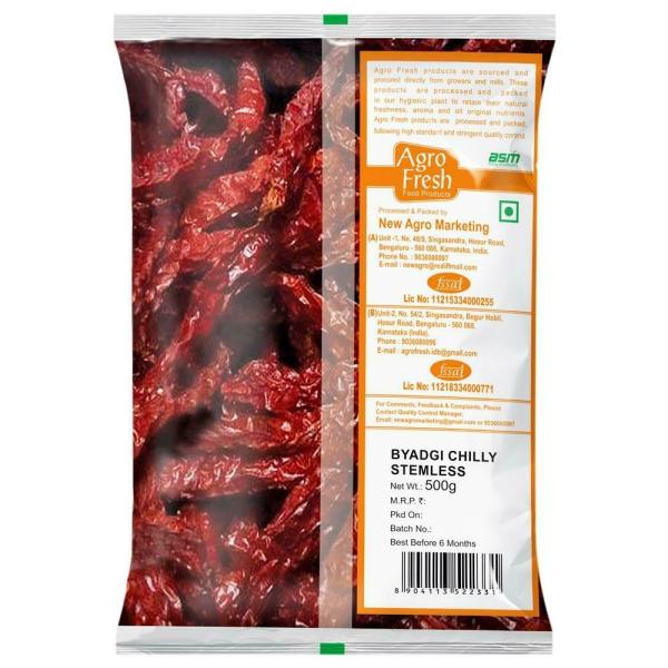 Agro Fresh Bedgi Stemless Chilli 500 g - JioMart