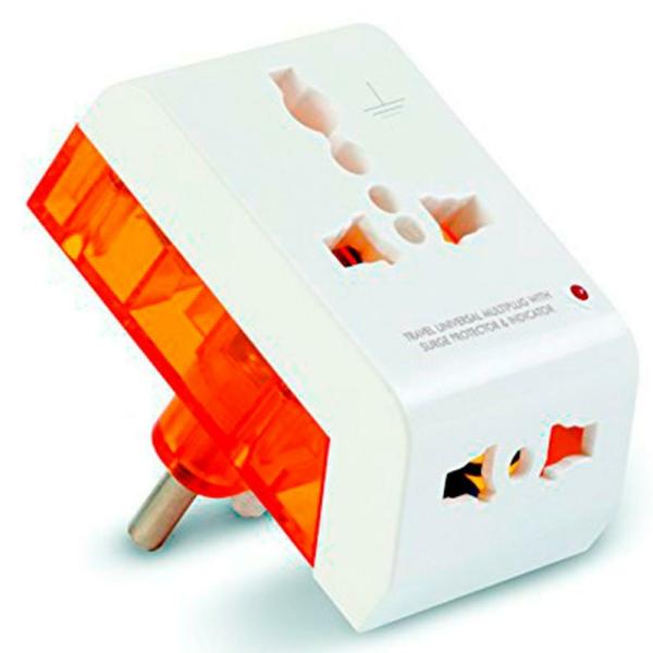 GM 3-Pin Multiplug Travel Adaptor with Surge Protector - JioMart
