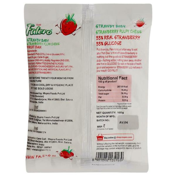 Mapro Falero Strawberry Baby Pulpy Fruit Chews 160 g - JioMart