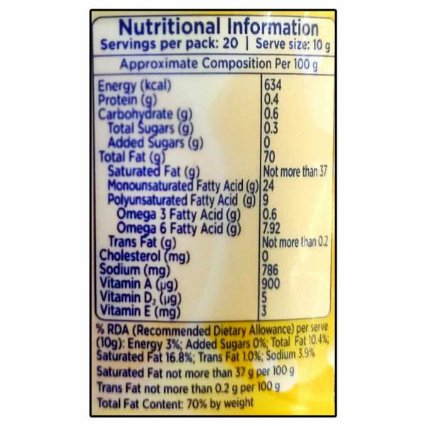 Nutralite Rich in Omega3 & Vitamins Vegetable Fat Spread 200 g (Tub ...