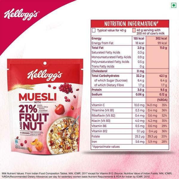 Kellogg's Fruit & Nut Crunchy Muesli 240 g - JioMart