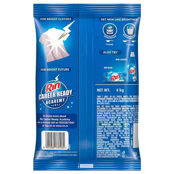 Rin Detergent Powder 4 kg - JioMart