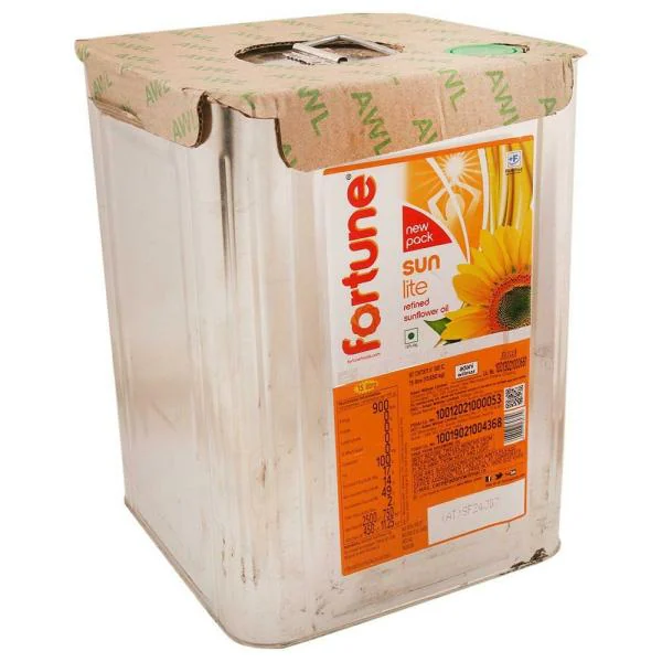 Fortune Sunlite Refined Sunflower Oil 15 L (Tin) - JioMart