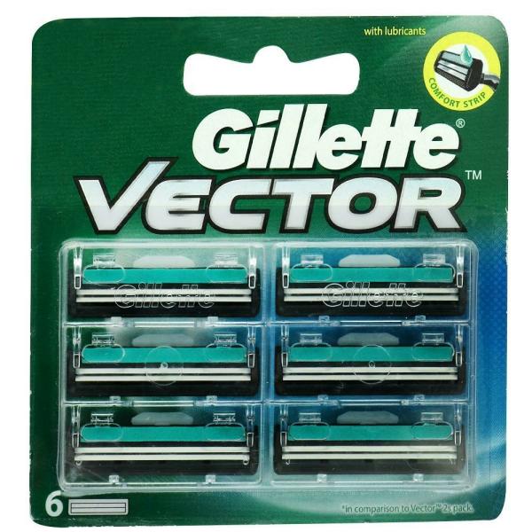 Gillette Vector Shaving Cartridge Twin Blades 6 Pcs - JioMart