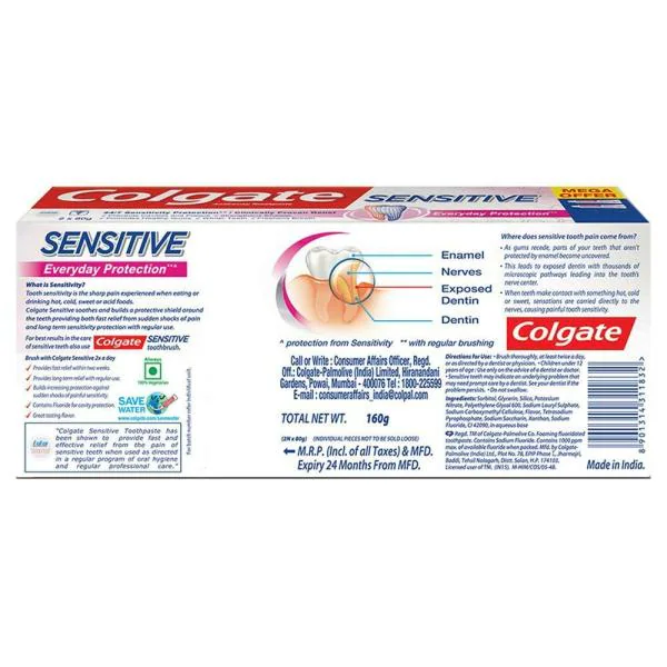 Colgate Sensitive Toothpaste 80 g (Pack of 2) - JioMart