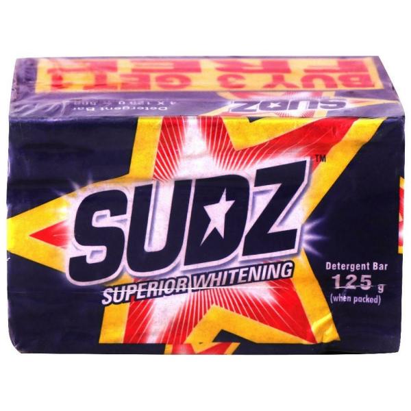 Sudz Superior Whitening Detergent Bar 125 g (Buy 3 Get 1 Free) - JioMart