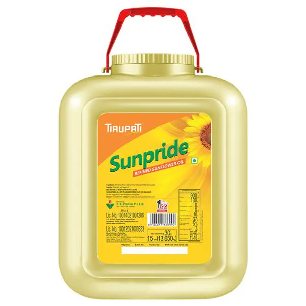 Tirupati Sunpride Refined Sunflower Oil 15 L - JioMart