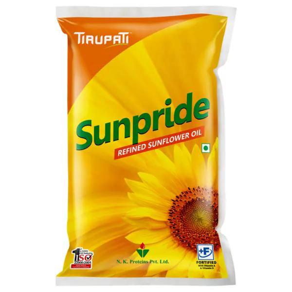 Tirupati Sunpride Refined Sunflower Oil 1 L (Pouch) - JioMart