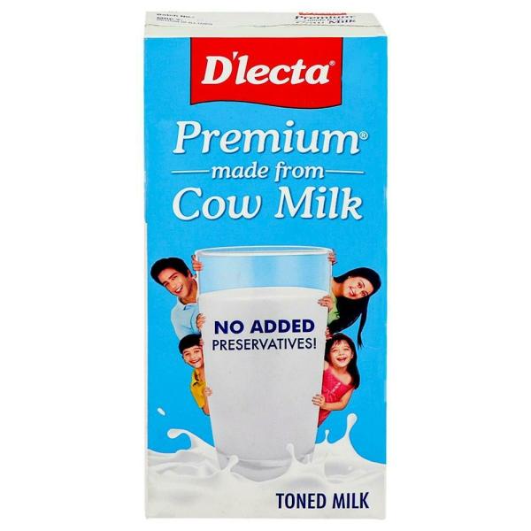 D'lecta Premium Toned Cow Milk 1 L (Tetra Pak) - JioMart