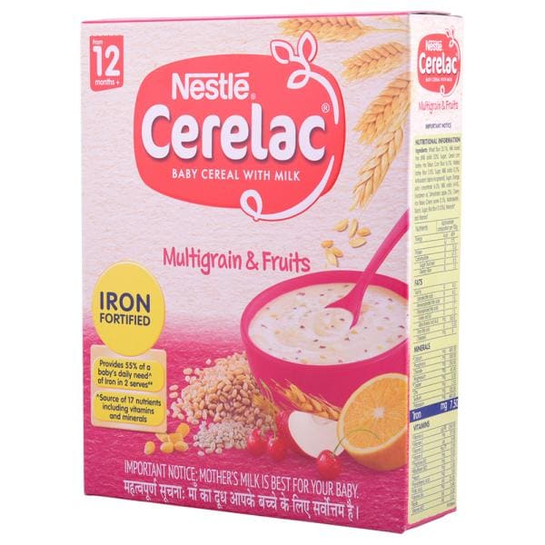 Cerelac Baby Cereal with Milk, Multi Grain & Fruits 12 months + 300 g ...
